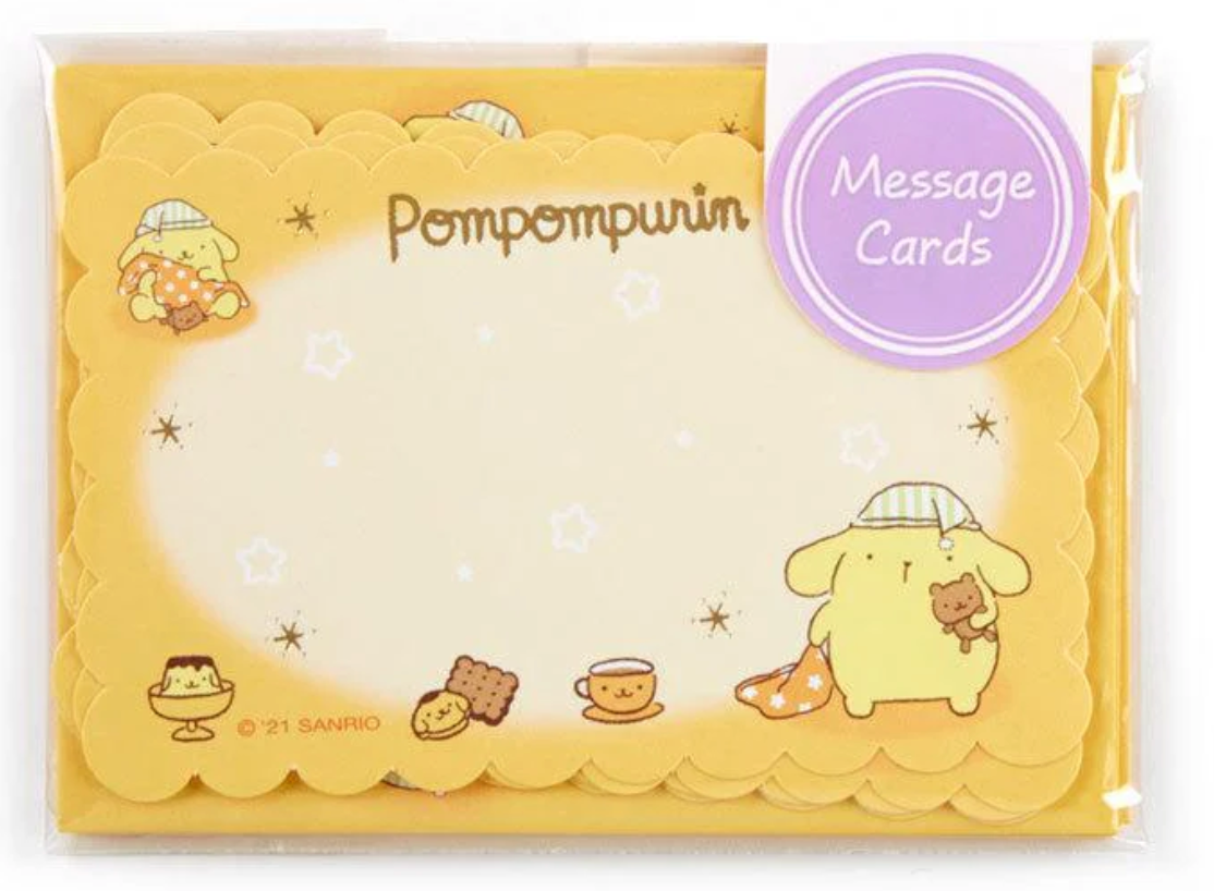 Sanrio Pompompurin Message Card Set – HIFUMI
