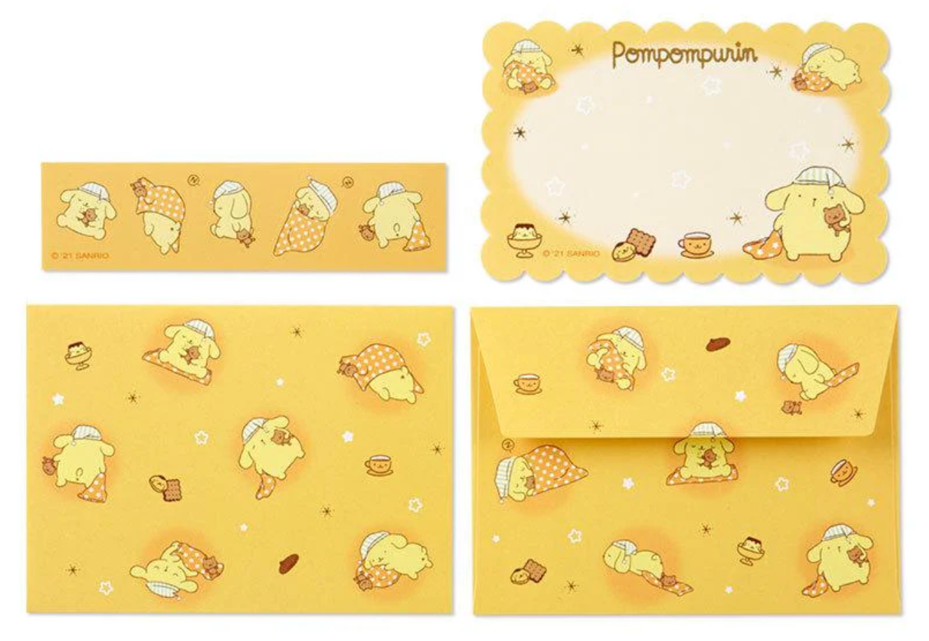 Sanrio Pompompurin Message Card Set – HIFUMI