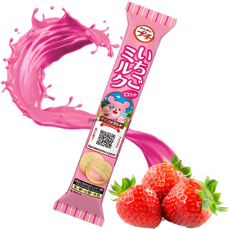 Bourbon Petit Ichigo Biscuit Cream Strawberry 49g – HIFUMI
